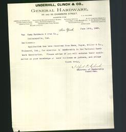 Letterhead - Underhill, Clinch, & Co. – Original Ancestry