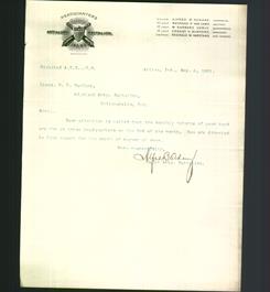Letterhead - Artillery Battalion – Original Ancestry