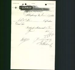 Bank Letterhead - German National Bank – Original Ancestry