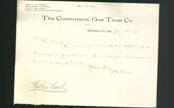 Letterhead - The Consumers' Gas Trust Co. – Original Ancestry